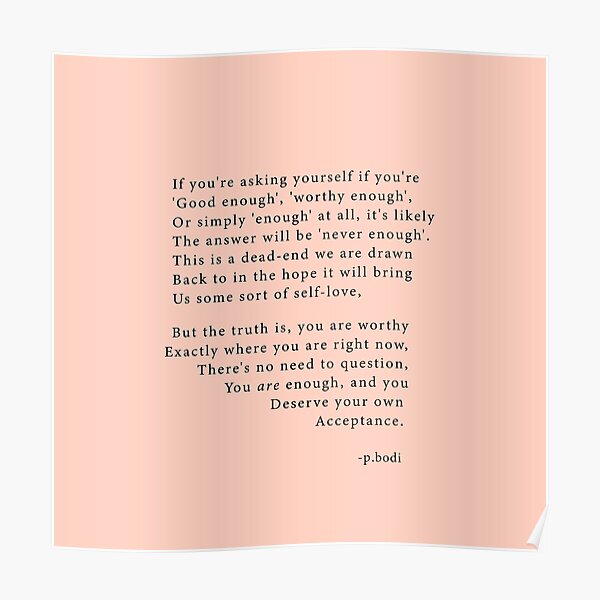 "P.Bodi Poetry Poem" Poster by P-Bod | Redbubble