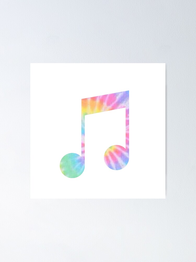 "tie dye music note" Poster for Sale by chricket | Redbubble