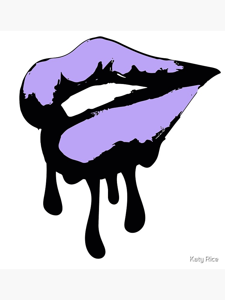 "Purple Drippy Lip" Poster by katyrice | Redbubble