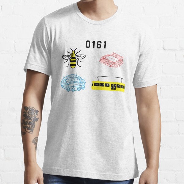 "0161 Manchester Icons" T-shirt for Sale by Hevding | Redbubble ...