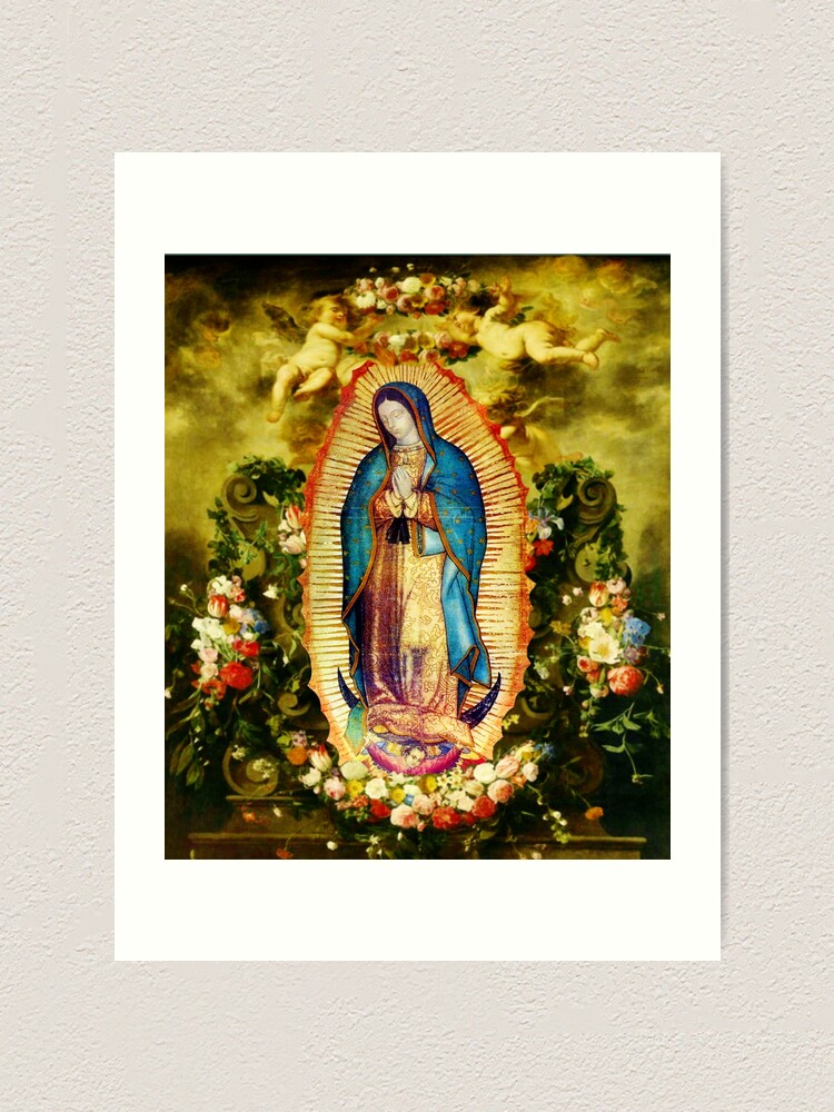 "Our Lady of Guadalupe Mexican Virgin Mary Mexico Aztec Tilma 20-105 ...