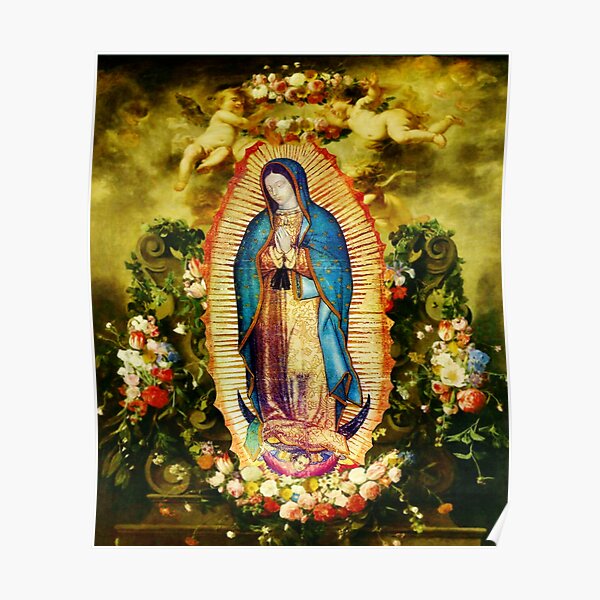 "Our Lady of Guadalupe Mexican Virgin Mary Mexico Aztec Tilma 20-105 ...