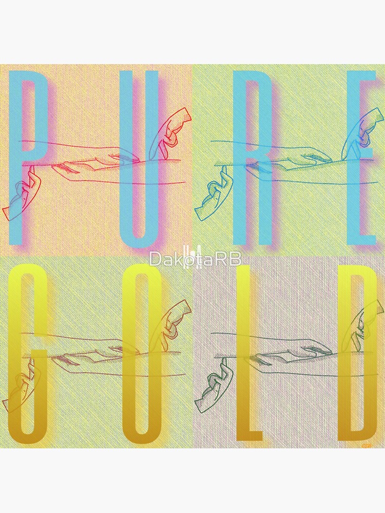 "Pure Gold Half Alive" Sticker for Sale by DakotaRB | Redbubble