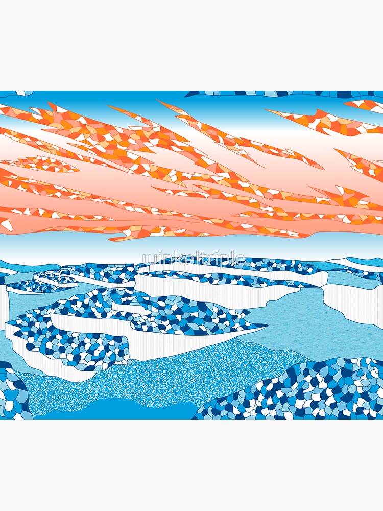 "When Heaven meets the Earth- Deconstructed Landscape" Sticker by ...