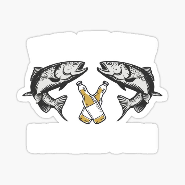 "Funny Walleye Fishing Beer" Sticker by impuriteez | Redbubble