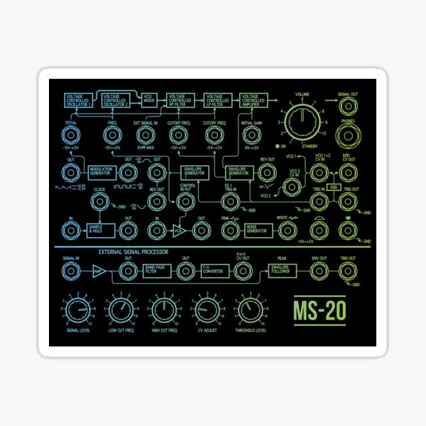 "MS-20" Sticker by synthshirts | Redbubble