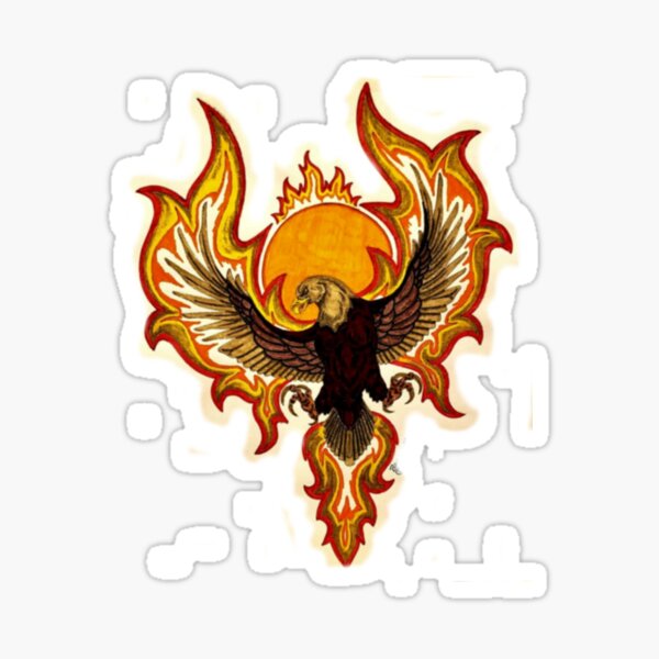 "The Phoenix" Sticker for Sale by akitamanstudios | Redbubble