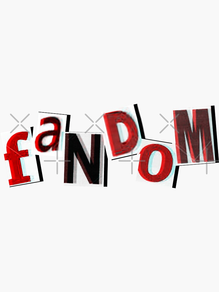 "fandom" Sticker for Sale by MollieAlexx | Redbubble