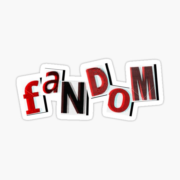 "fandom" Sticker for Sale by MollieAlexx | Redbubble