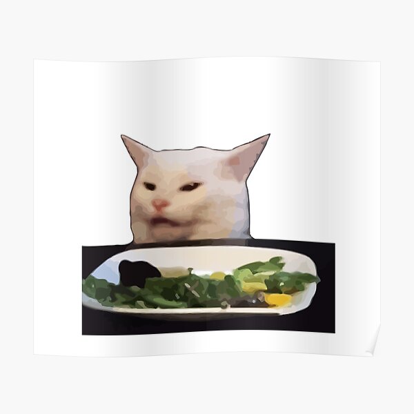 "Salad cat meme" Poster for Sale by xcxeon | Redbubble