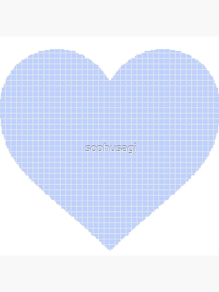 "Heart Aesthetic - Blue Grid" Art Print by sophusagi | Redbubble