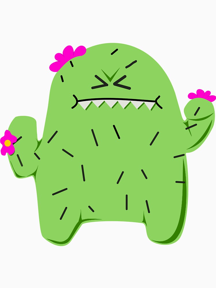 "Kawaii Cactus Cute Grumpy Cactus" T-shirt for Sale by evenstarhancock | Redbubble | kawaii ...