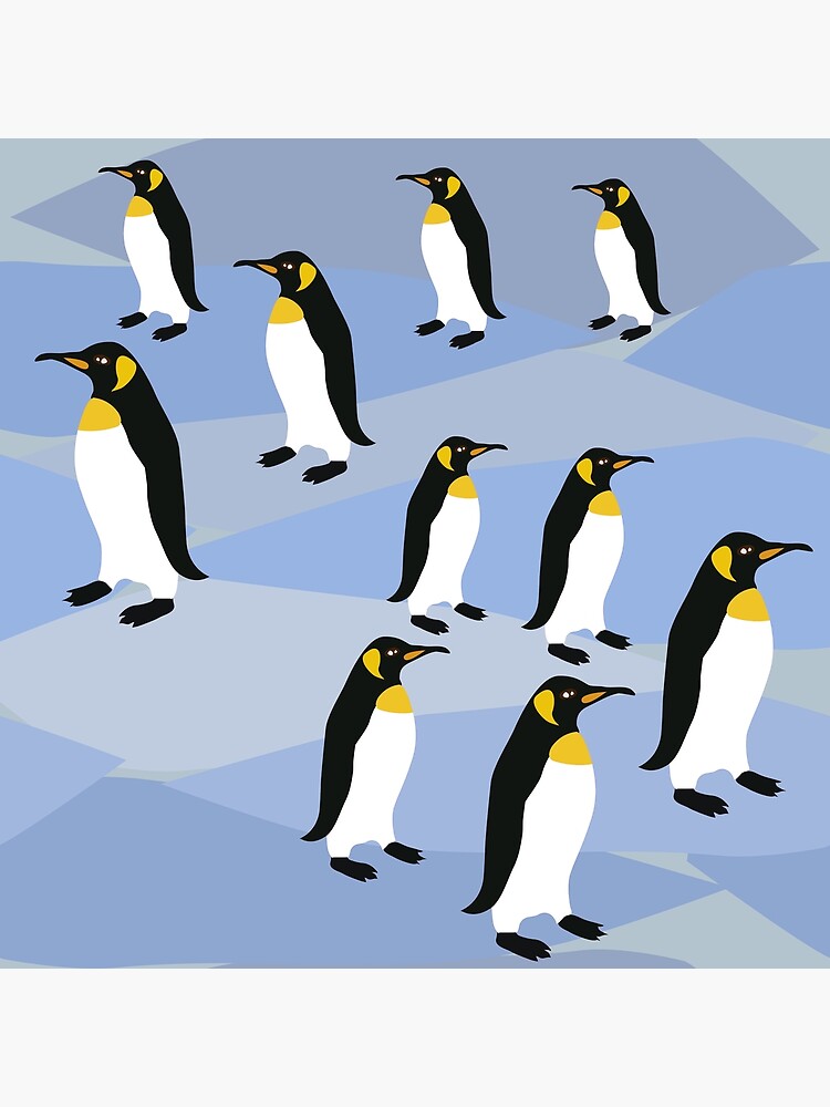 "Penguins, King Penguins of Antarctica, Emperor Penguins" Art Print by ...