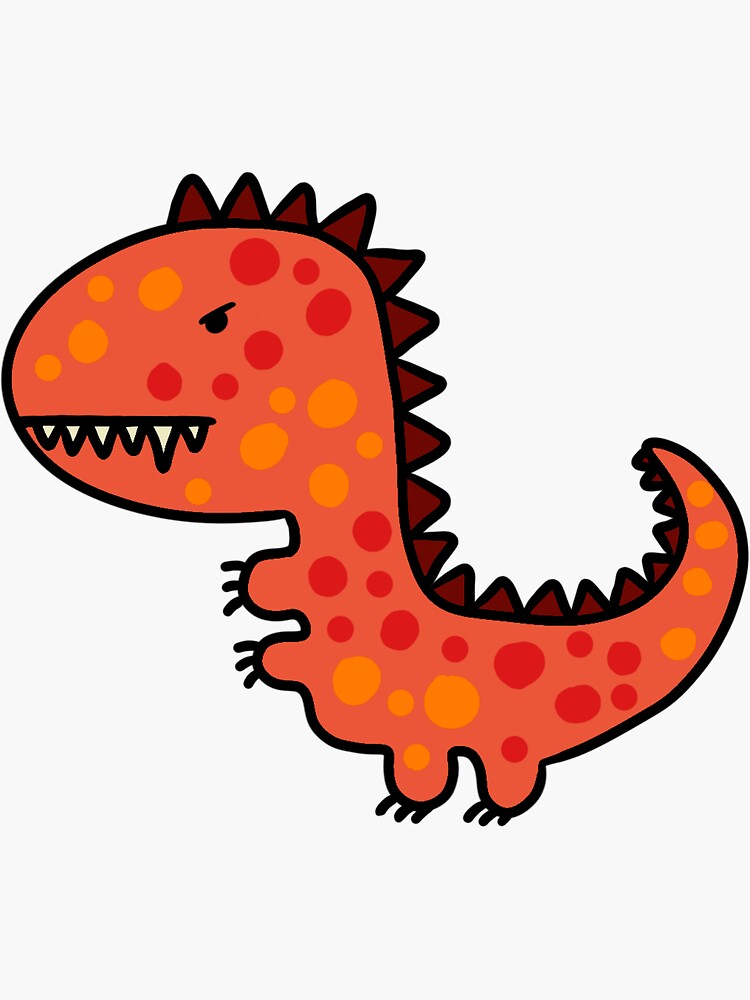 "Red T-Rex" Sticker for Sale by coonandsun | Redbubble