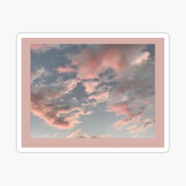 "Pink Cloud Aesthetic" Sticker by maddiesartworks | Redbubble
