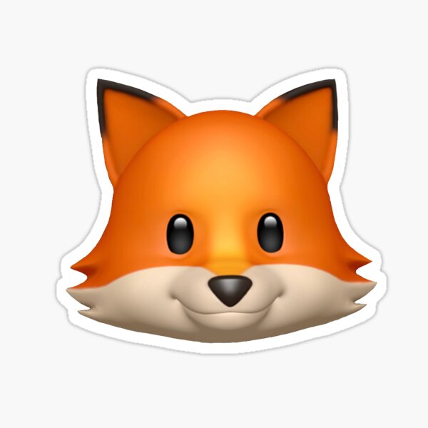 "Animoji Fox" Sticker by ztirom | Redbubble
