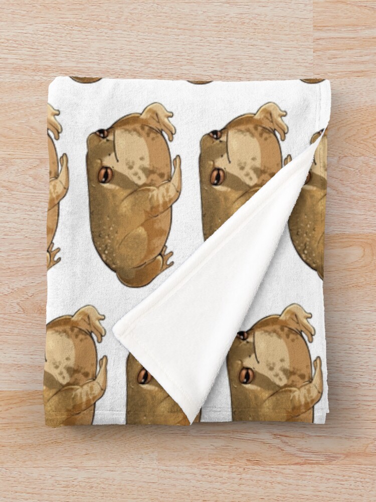 "Grumpy Rain Frog" Throw Blanket by butchblues | Redbubble