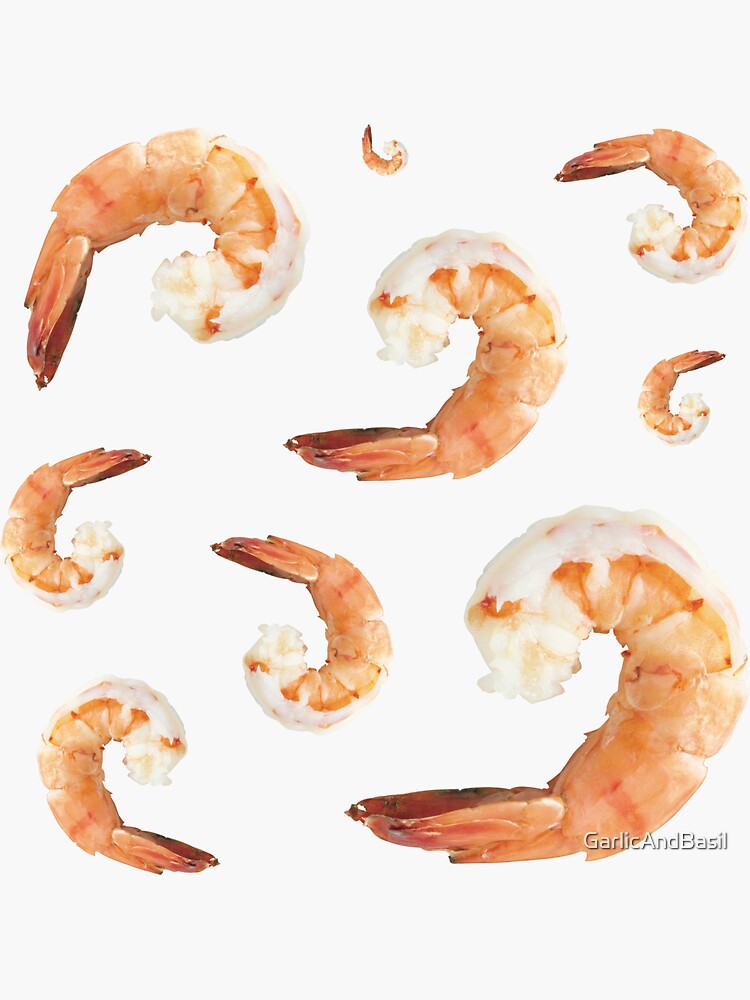 "Shrimp Pack" Sticker for Sale by GarlicAndBasil | Redbubble