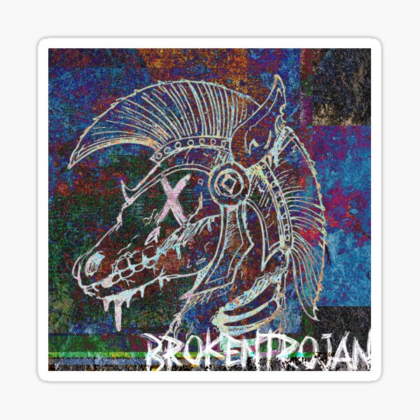 "Broken Trojan Sticker " Sticker by MatthewJack25 | Redbubble