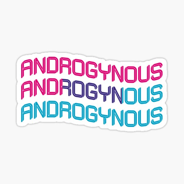 "Androgynous proud flag quotes lgbt" Sticker by popcarol | Redbubble