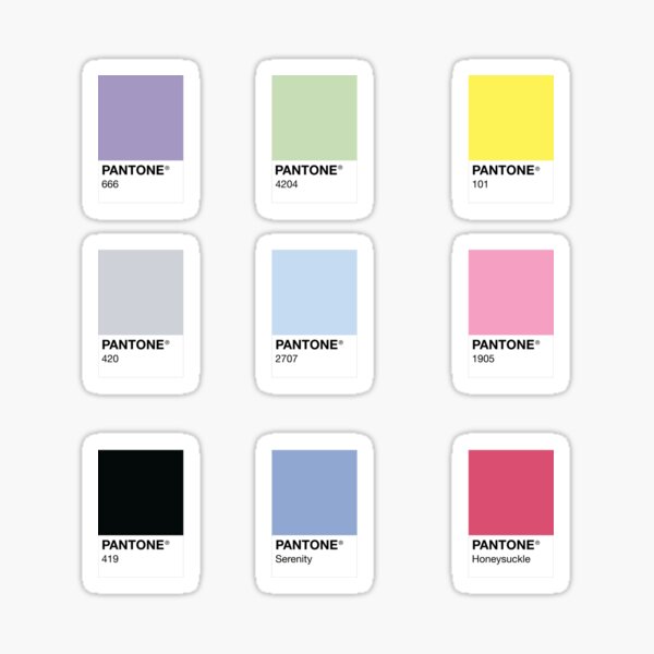 "pantone color chips" Sticker for Sale by sarahthorn | Redbubble