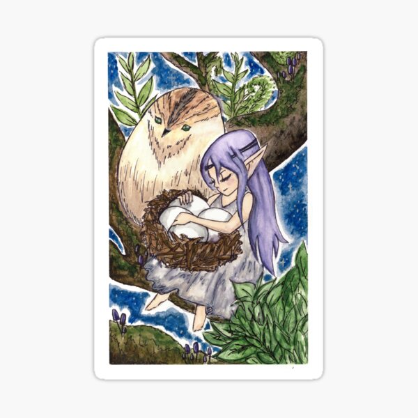 "Little Elf Girl" Sticker by Rishikiarts | Redbubble