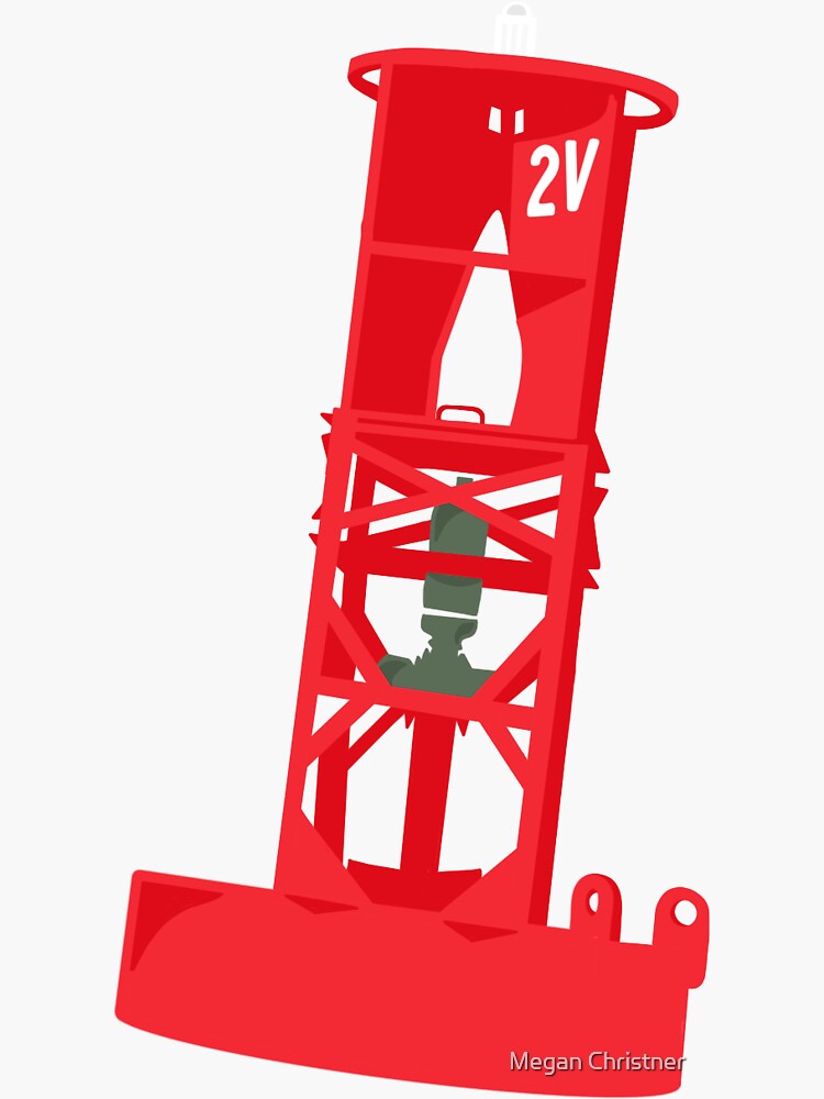 "Red Can Ocean Buoy" Sticker for Sale by Megan Christner | Redbubble