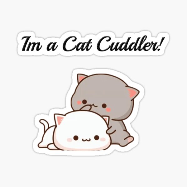 Cuddling Cats Stickers | Redbubble