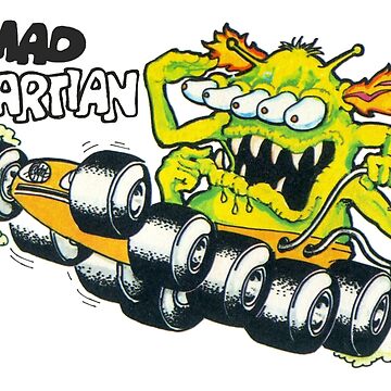 "Mad Martian #7 Mad Hot Rods, Allen's & Regina, New Zealand" Sticker ...