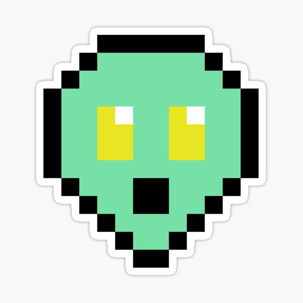 "Alien 8 bits pixel art" Sticker by 4k1k0-zyx | Redbubble