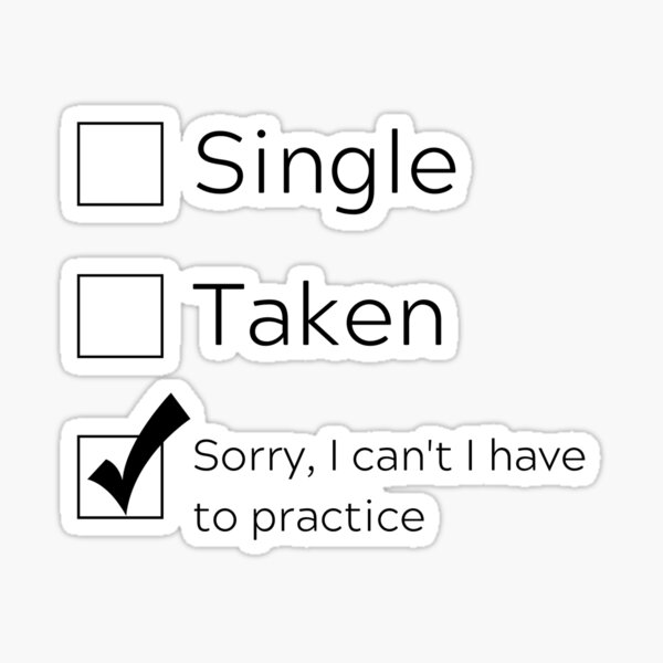 "Music Relationship Status " Sticker by ClarinetNerd69 | Redbubble