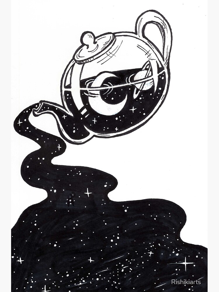 "Space Tea" Sticker by Rishikiarts | Redbubble
