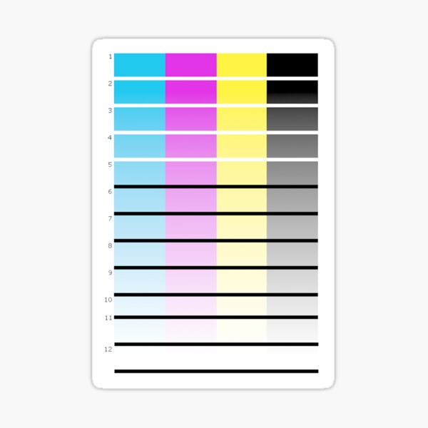 "Printer Calibration Page" Sticker for Sale by Cherts | Redbubble