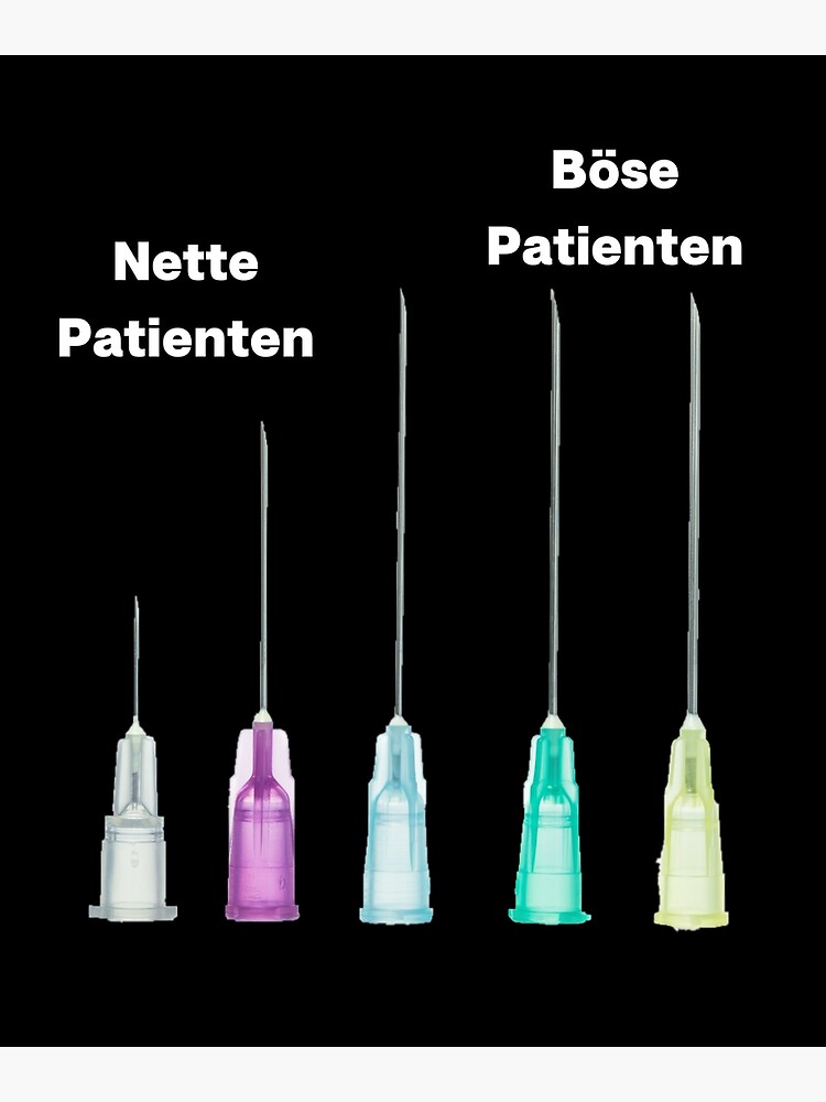 Lámina fotográfica «Lindo paciente inyectando paciente enojado» de TimoR1988 | Redbubble