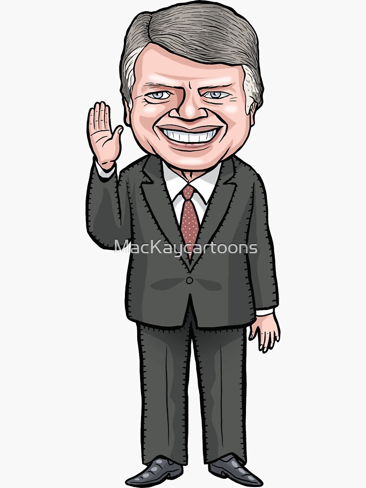 "President Jimmy Carter" Sticker for Sale by MacKaycartoons | Redbubble