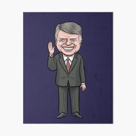 "President Jimmy Carter" Art Board Print for Sale by MacKaycartoons ...