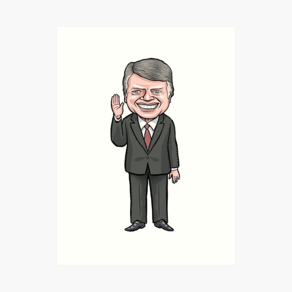 "President Jimmy Carter" Art Print by MacKaycartoons | Redbubble