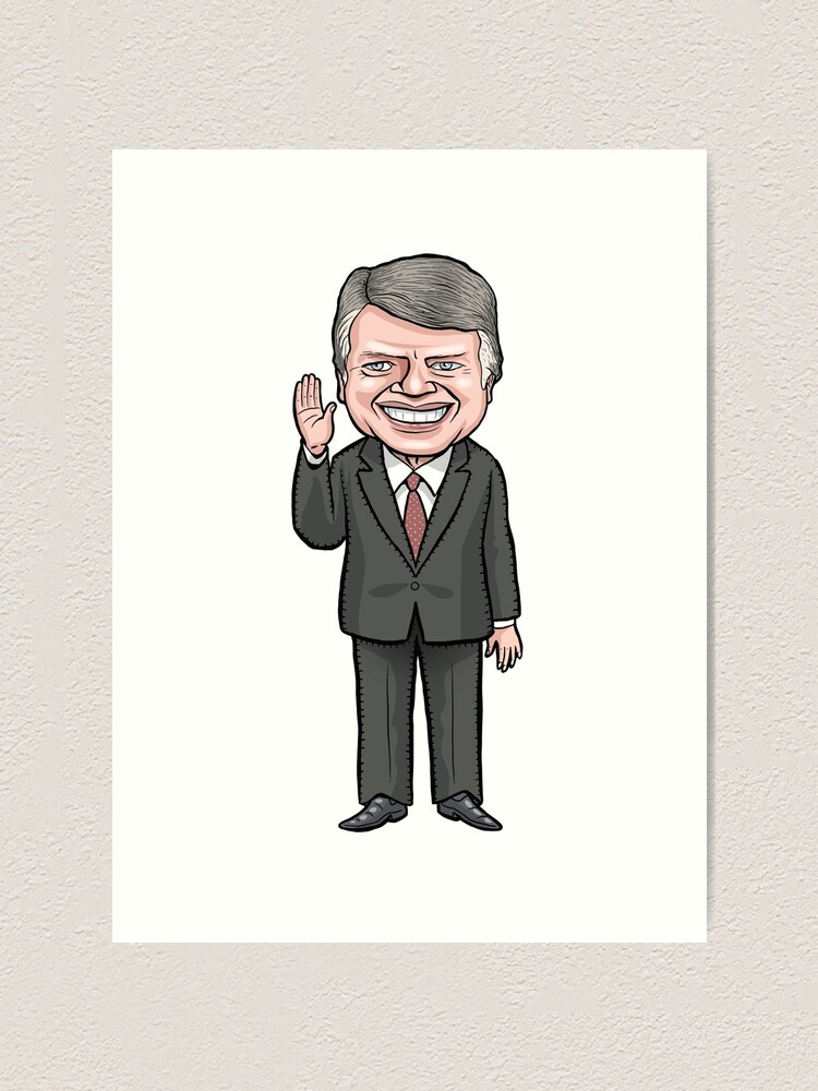 "President Jimmy Carter" Art Print by MacKaycartoons | Redbubble