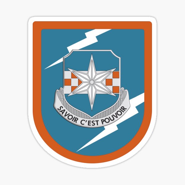 "313th MI BN Distinctive Unit Insignia and Flash" Sticker for Sale by ...