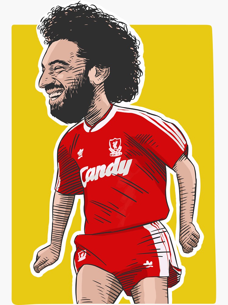 "Retro Mo Salah" Sticker for Sale by pakaibaung | Redbubble
