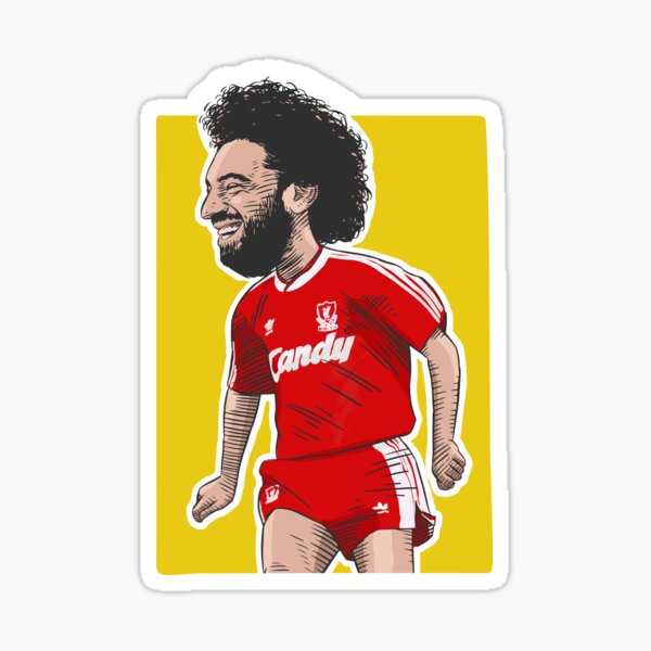 "Retro Mo Salah" Sticker for Sale by pakaibaung | Redbubble