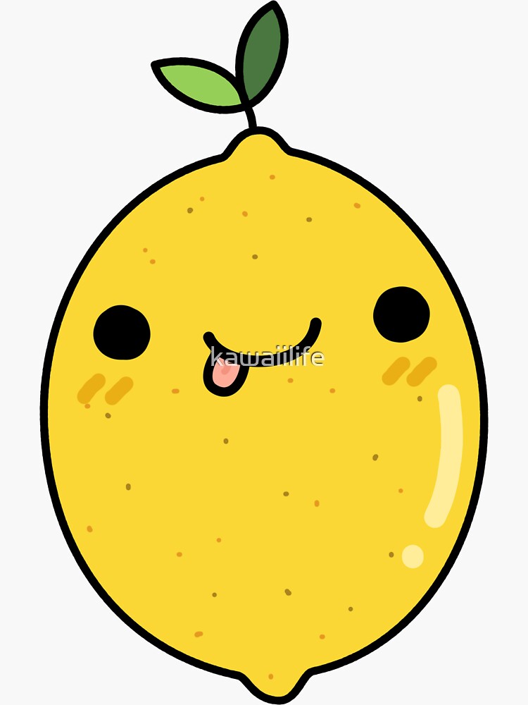 "Kawaii Lemon Fruit" Sticker for Sale by kawaiilife | Redbubble