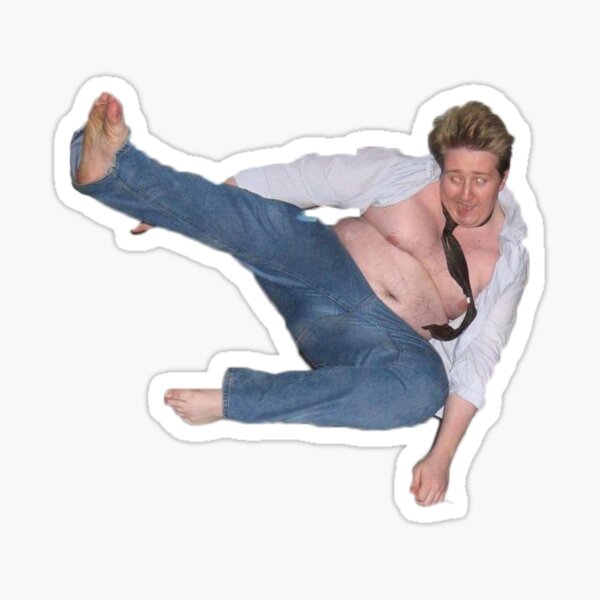 "Flying Fat Guy" Sticker for Sale by fatdabs | Redbubble