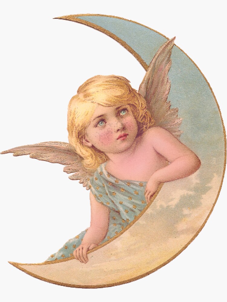 "Angel Cherub Aesthetic" Sticker by alexcrewe | Redbubble