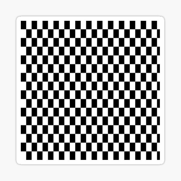 "Black and white Checkered" Sticker by maddiesartworks | Redbubble