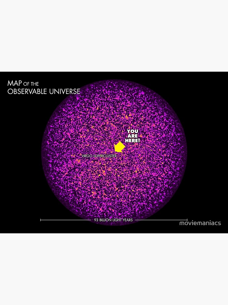 "Map of the Observable Universe" Art Print for Sale by moviemaniacs ...