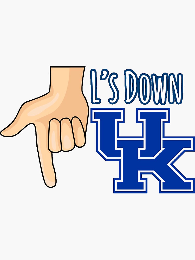 "University of Kentucky- L’s down " Sticker for Sale by kennaabner ...