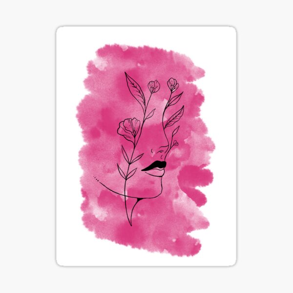"Pink lady" Sticker by lunaholmes1 | Redbubble