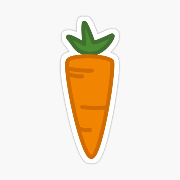 "Carrot illustration for Easter" Sticker by ClumsyCat | Redbubble
