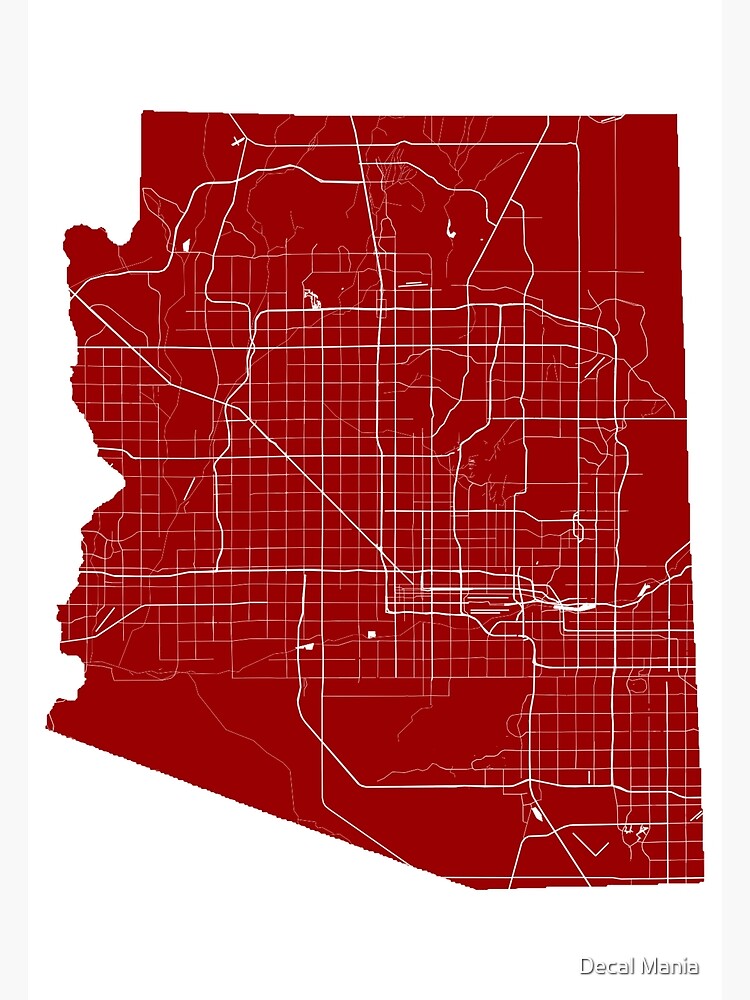 "Phoenix Arizona Map State Outline" Photographic Print by zsonn | Redbubble